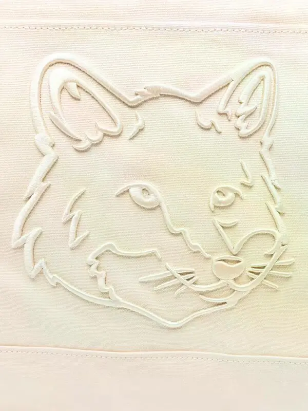 Maison Kitsuné Fox-logo Tote Bag - Neutrals