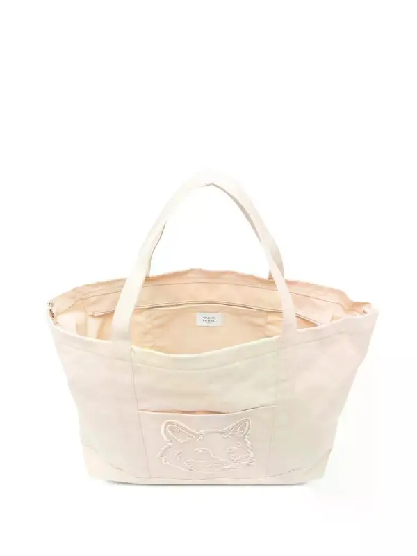 Maison Kitsuné Fox-logo Tote Bag - Neutrals