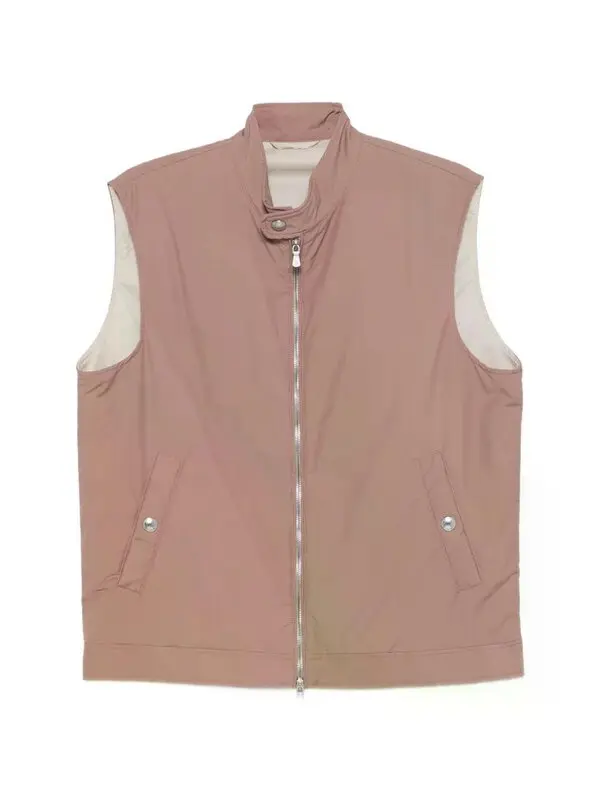 Eleventy Zip Pocket Gilet - Pink