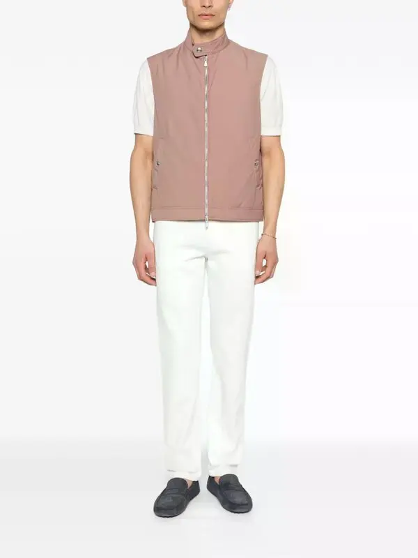 Eleventy Zip Pocket Gilet - Pink