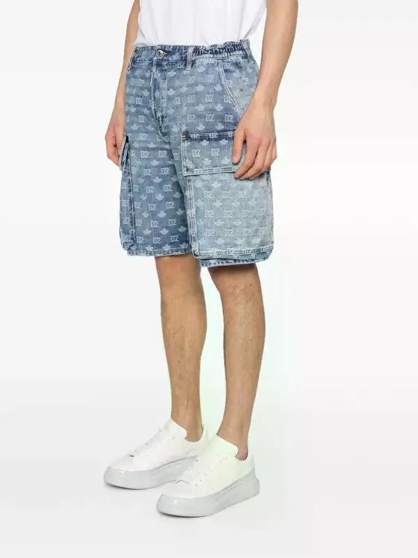 Dsquared2 Monogram Denim Shorts