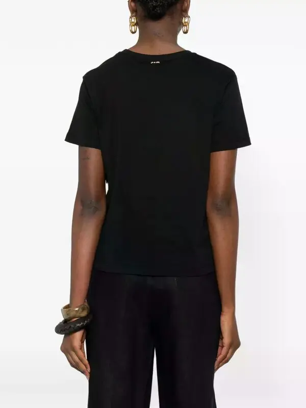 TWINSET Lace-detail Short-sleeve Top - Black