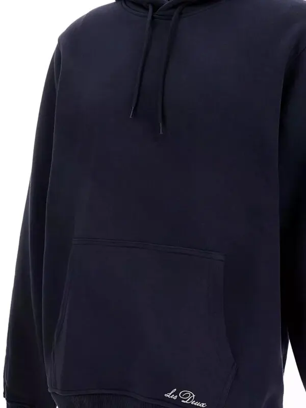 LES DEUX Graphic-print Hoodie - Blue