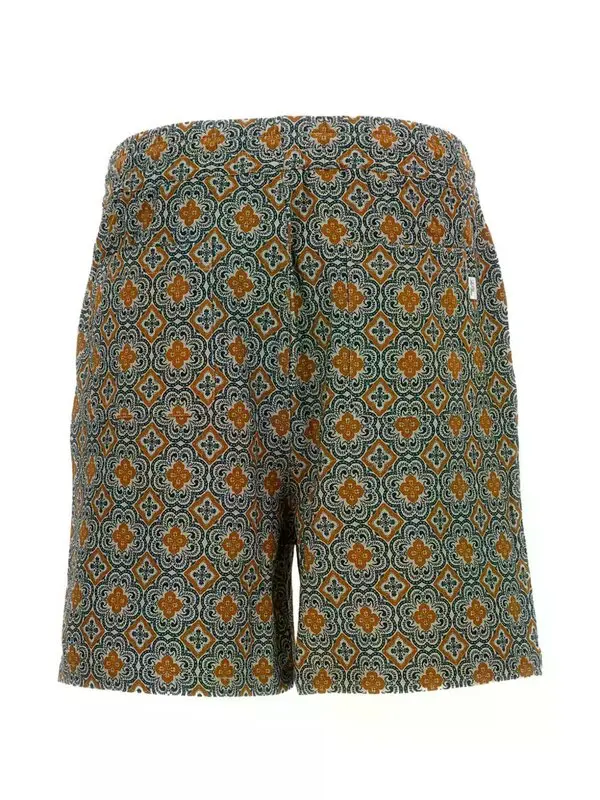 LES DEUX Drawstring Patterned Shorts