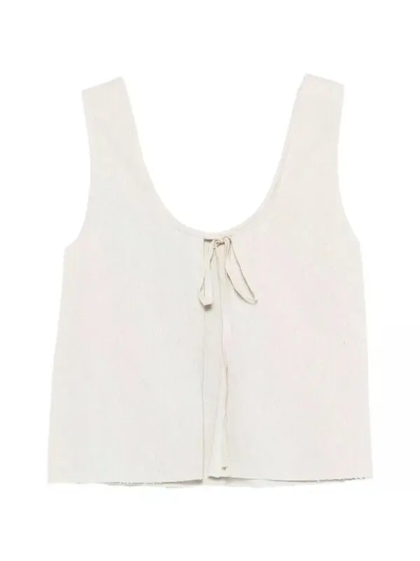 ALYSI Tie-front Cropped Tank Top