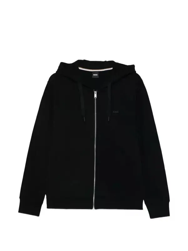 BOSS Zip Fastening Hoodie - Black
