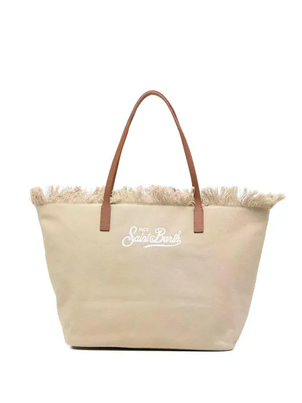 MC2 SAINT BARTH City Fringed Tote Bag - Neutrals