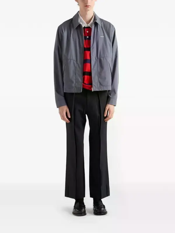 Prada Technical Cotton Zipper Blouson Jacket