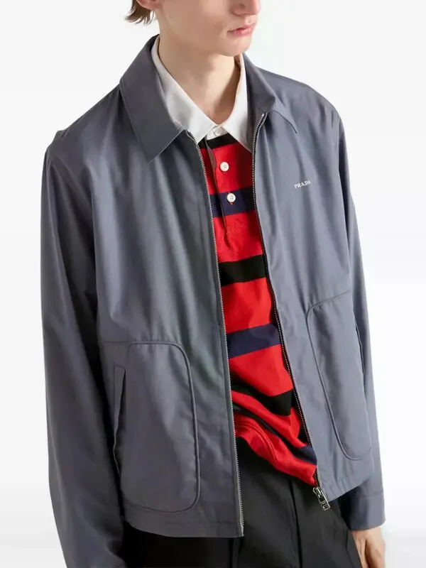 Prada Technical Cotton Zipper Blouson Jacket