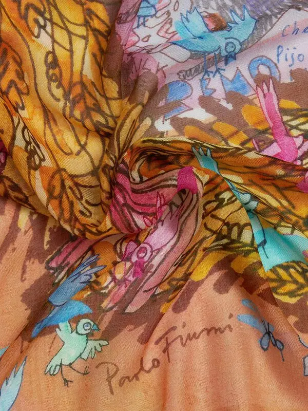 Faliero Sarti X Paolo Fuimi Roma Scarf - Orange