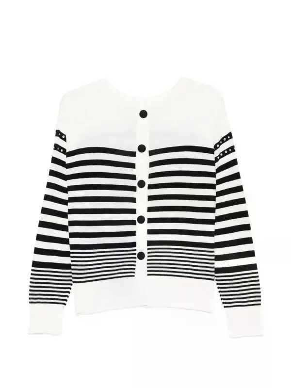 Liu Jo Striped Embellished Sweater