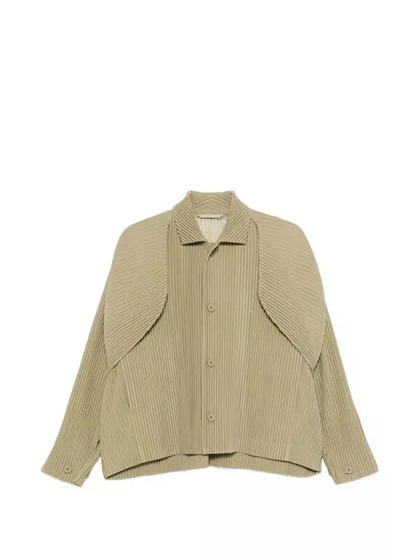 Issey Miyake Pleated Layered Jacket - Neutrals