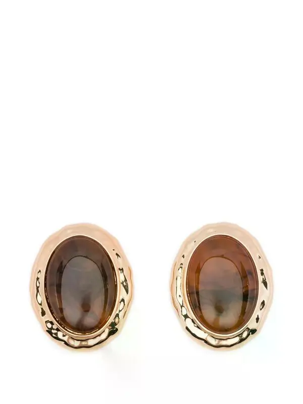 SELF-PORTRAIT Oval Earrings - Gold