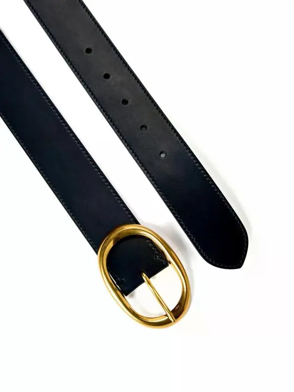 TWP Oval-buckle Wide Belt
