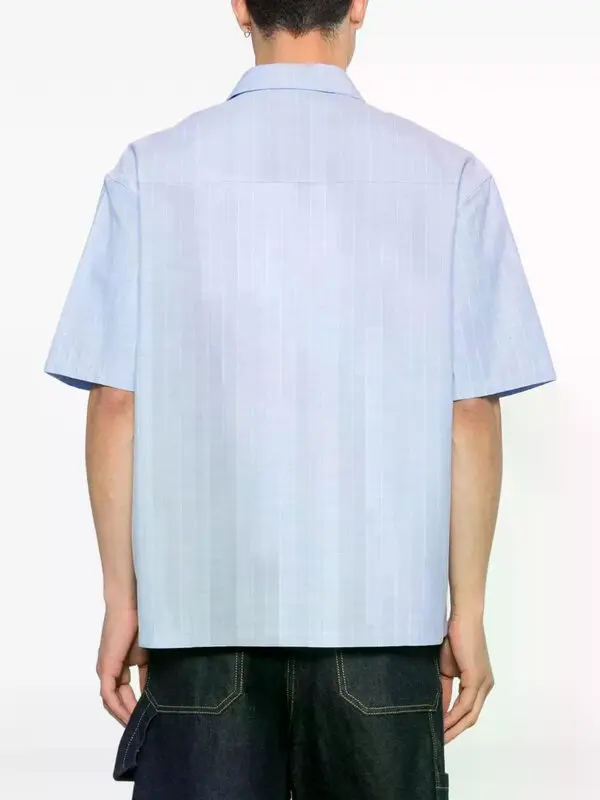 DAILY PAPER Striped Patch-pocket Shirt - Blue