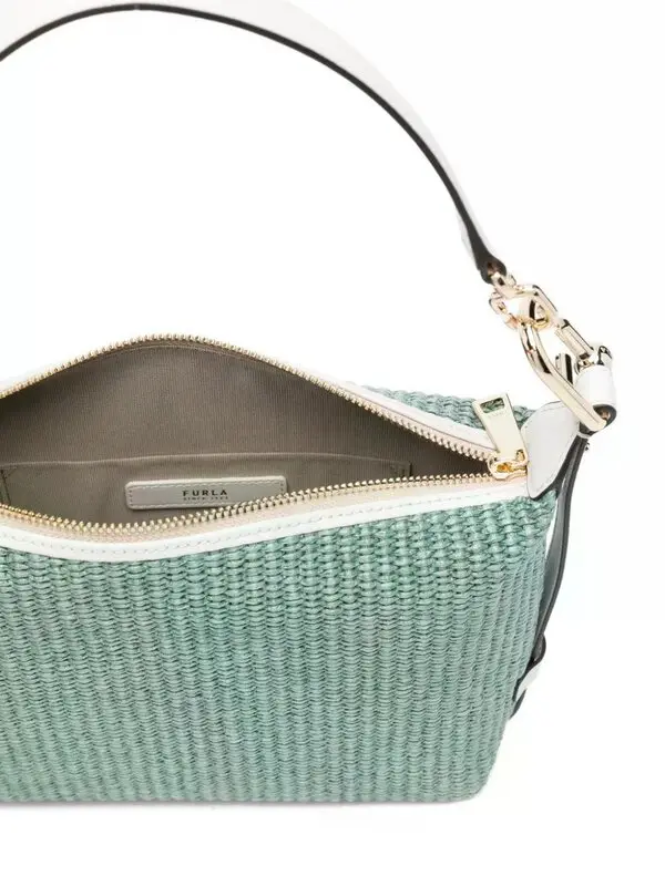 Furla Woven Strap Shoulder Bag - Green