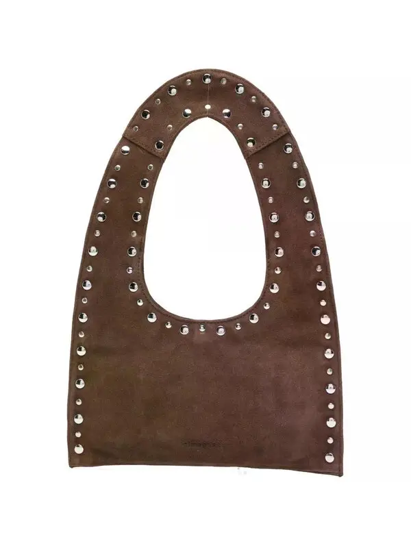 Gimaguas Mini Franca Studded Suede Shoulder Bag - Brown