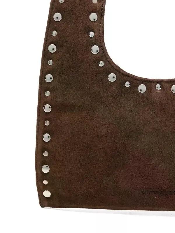 Gimaguas Mini Franca Studded Suede Shoulder Bag - Brown