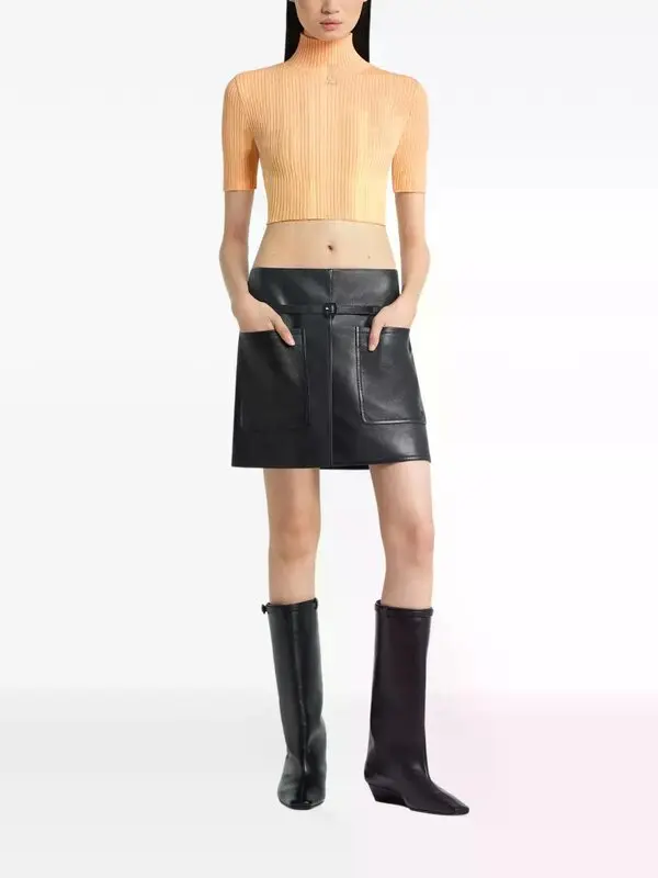 COURREGES Turtleneck Cropped Top - Orange