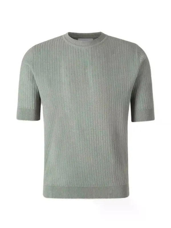LARDINI Ribbed-knit T-shirt - Green