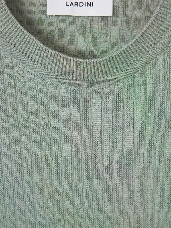 LARDINI Ribbed-knit T-shirt - Green