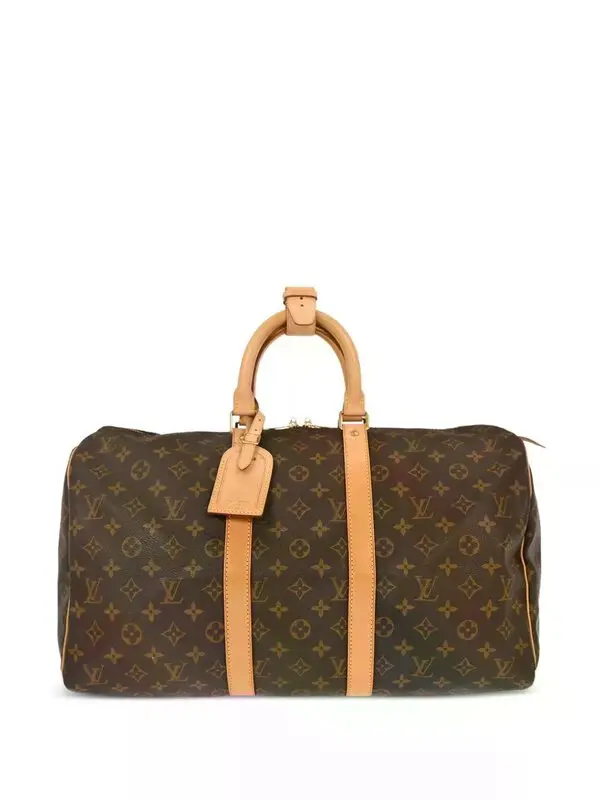 LOUIS VUITTON 1999 Monogram Duffle Tote Bag - Brown