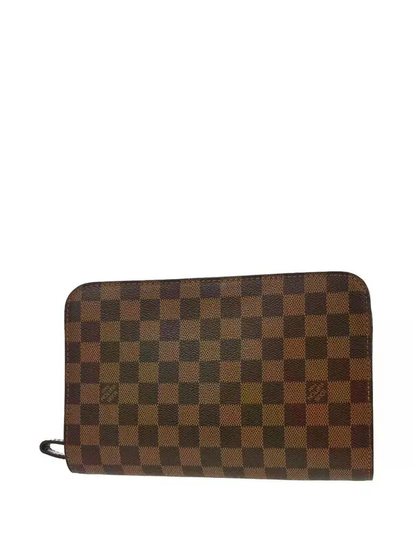 LOUIS VUITTON 2011 Saint Louis Checked Clutch Bag