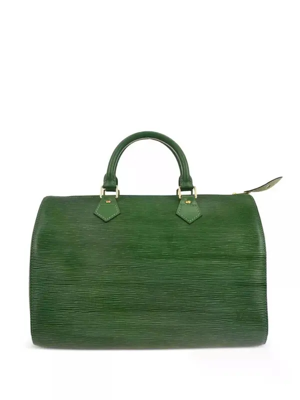 LOUIS VUITTON 1997 Speedy 30 Leather Tote Bag - Green