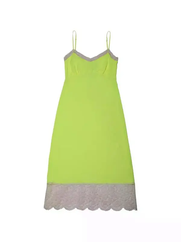 Simone Rocha Lace-trim Midi Dress - Green