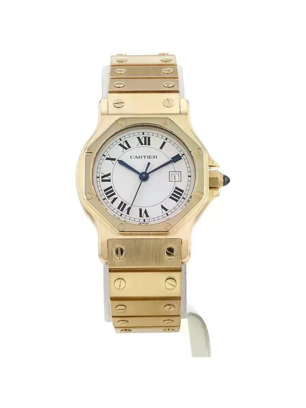 CARTIER 1980 Santos Octogonale 30mm Watch - White