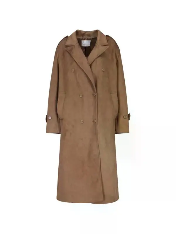 THE FRANKIE SHOP Double-breasted Coat - Brown