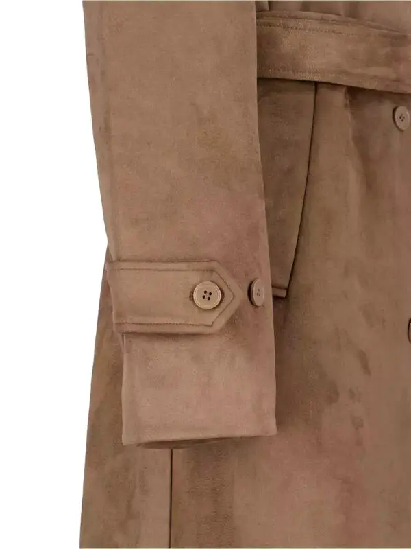 THE FRANKIE SHOP Double-breasted Belted Coat - Brown