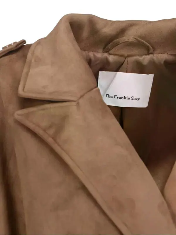 THE FRANKIE SHOP Double-breasted Belted Coat - Brown