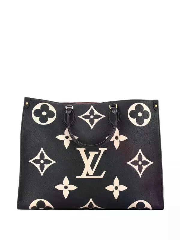 LOUIS VUITTON Onthego Bicolor Monogram Empreinte Giant Gm Tote Bag - Black