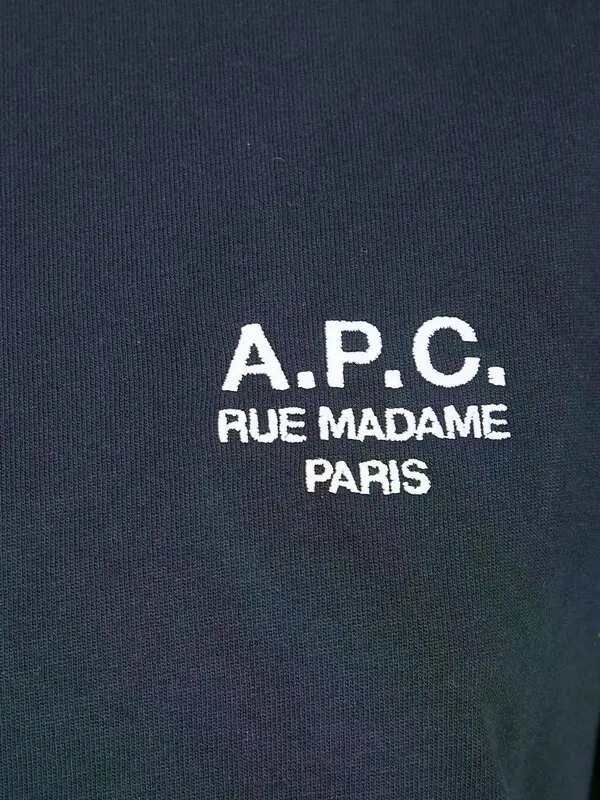 A.p.c. Rue Madame Embroidered Logo T-shirt - Black