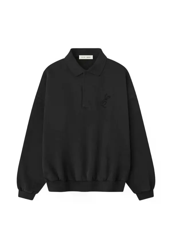 Fear Of God Long-sleeve Polo Shirt - Black