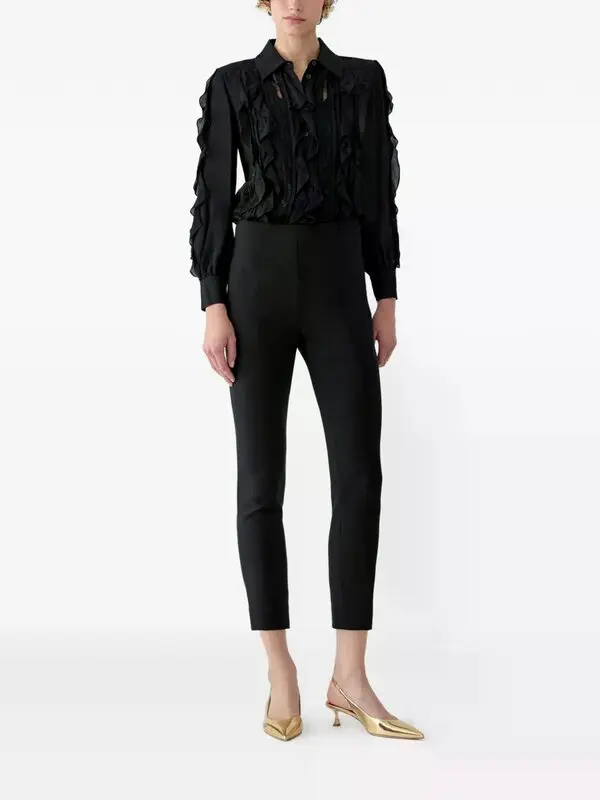 Carolina Herrera Ruffled Georgette Blouse