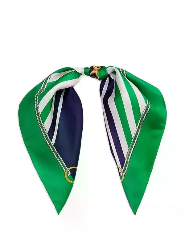 Ralph Lauren Striped Anchor Scarf - Green