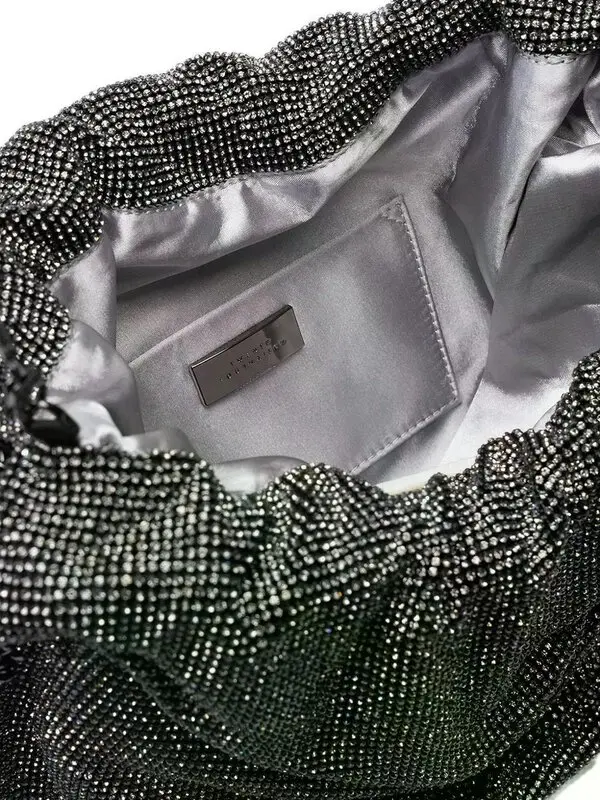 TWENTY FOURHAITCH Strass Mesh Drawstring Shoulder Bag