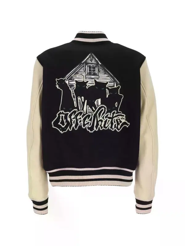 Off-White Embroidered Varsity Jacket