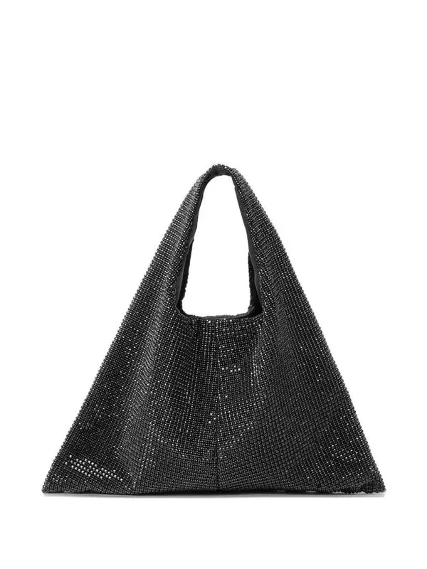 TWENTY FOURHAITCH Strass Mesh Shopper Bag - Black
