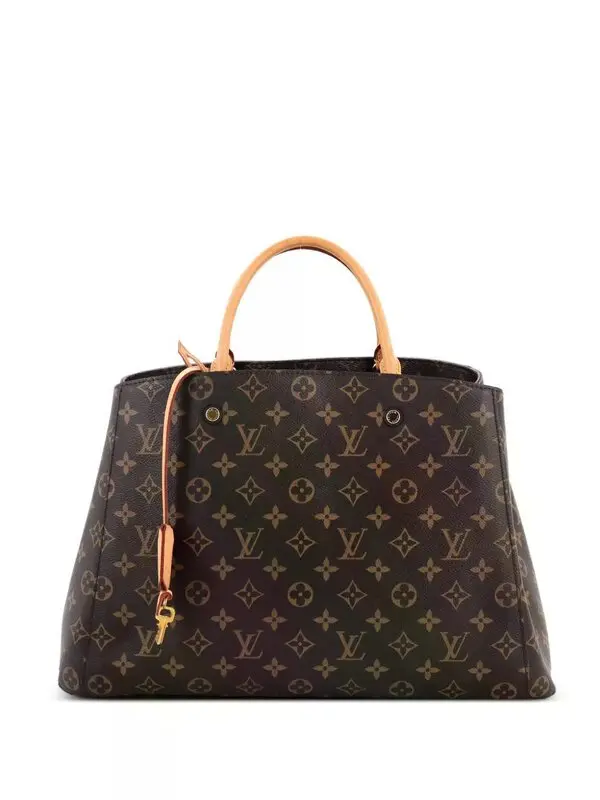LOUIS VUITTON Montaigne Gm Monogram Canvas Tote Bag - Brown