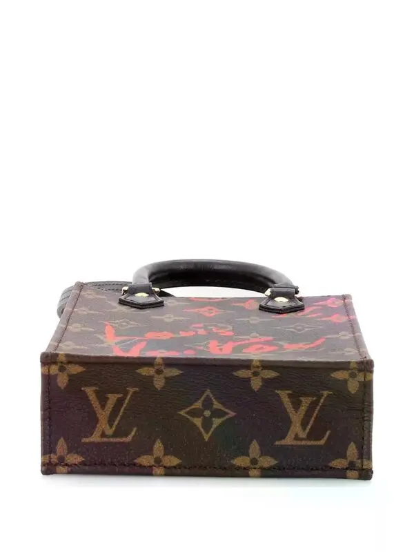 LOUIS VUITTON Petit Sac Plat Bag Limited Edition Fall In Love Monogram Canvas - Black