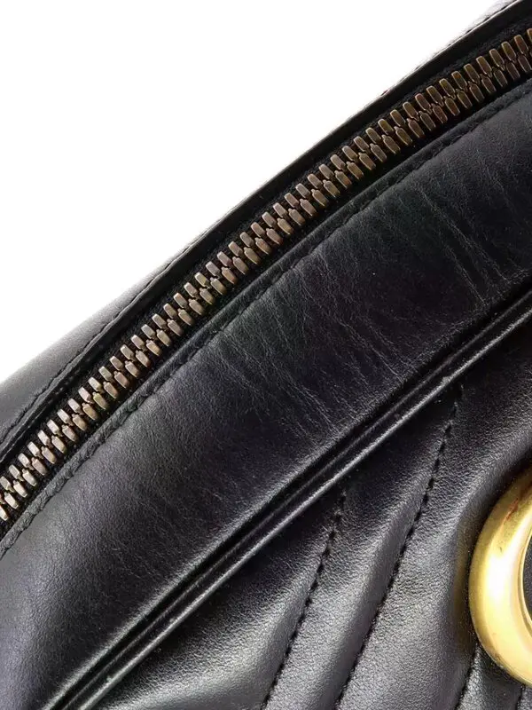 Gucci Gg Marmont Matelasse Leather Shoulder Bag - Black