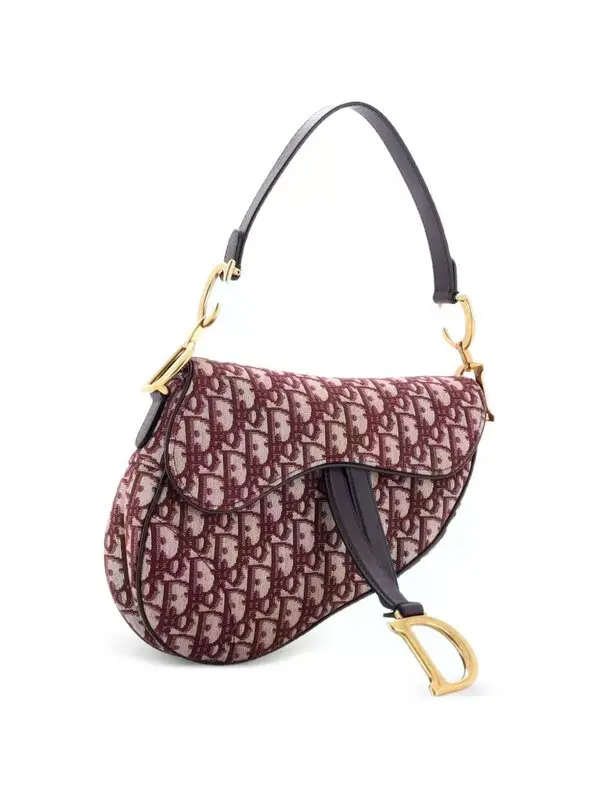 Dior Saddle Oblique Canvas Shoulder Bag
