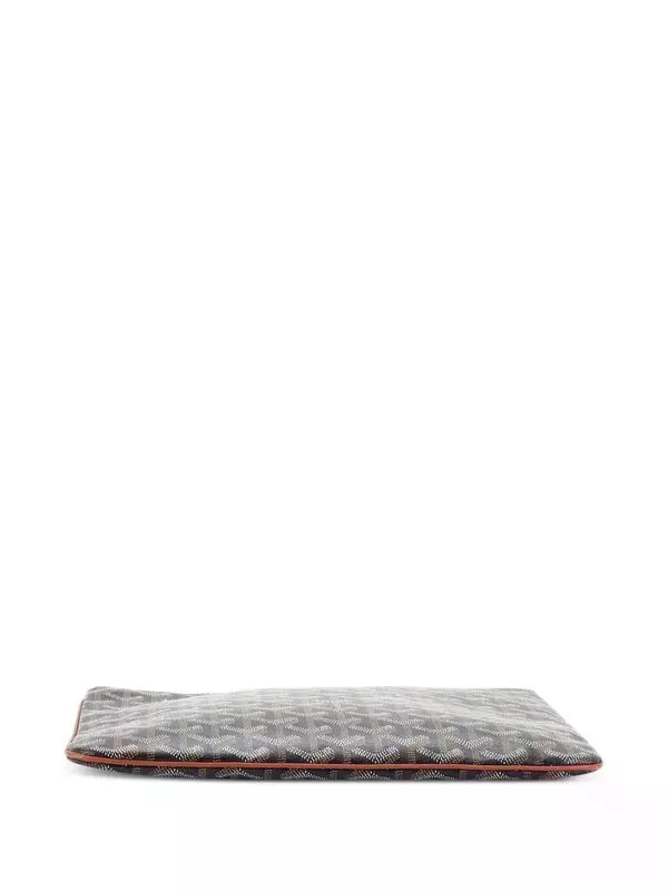 Goyard Senat Zip Coated Canvas Mm Pouch - Black