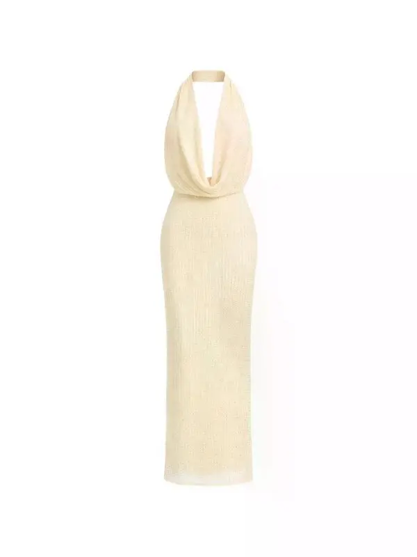 Bardot Nola Cowl-neck Maxi Dress - Neutrals