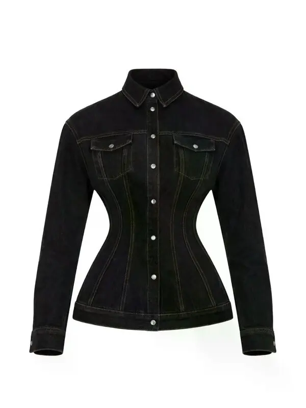 Wardrobe.NYC Buttoned Panelled Jacket - Black
