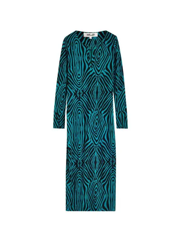 Diane Von Furstenberg Sonca Zebra-print Dress - Blue