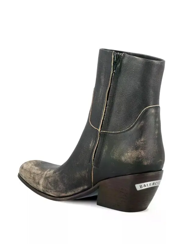 Balenciaga Memphis Calf-Length Cowboy Boots - Black - 18  display picture 3